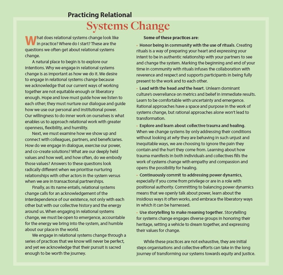 Relational Work of Systems Change - Stanford Social Innovation Review ...