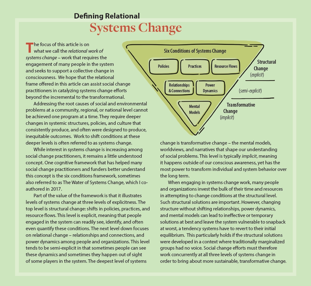 Relational Work of Systems Change - Stanford Social Innovation Review ...